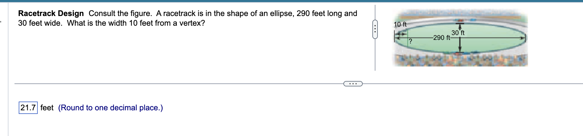 Solved Racetrack Design Consult the figure. A racetrack is | Chegg.com