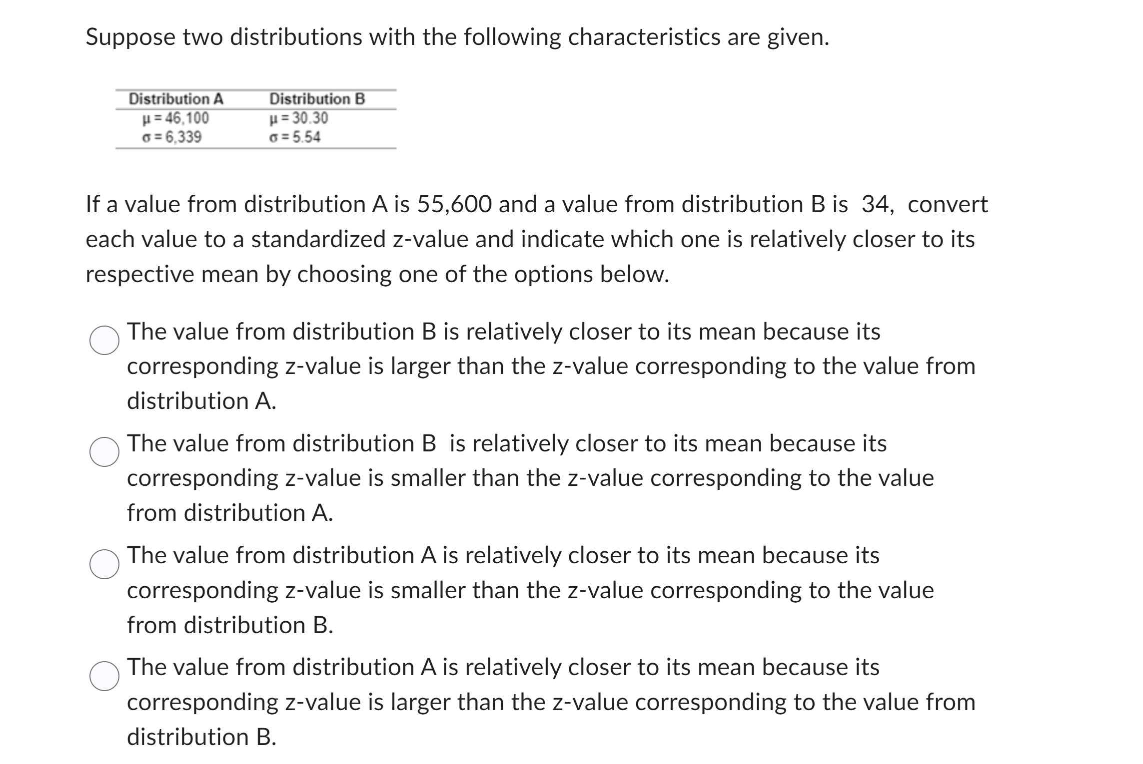 Solved Suppose two distributions with the following | Chegg.com