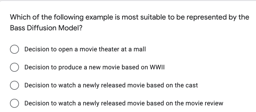 Solved Which of the following example is most suitable to be | Chegg.com
