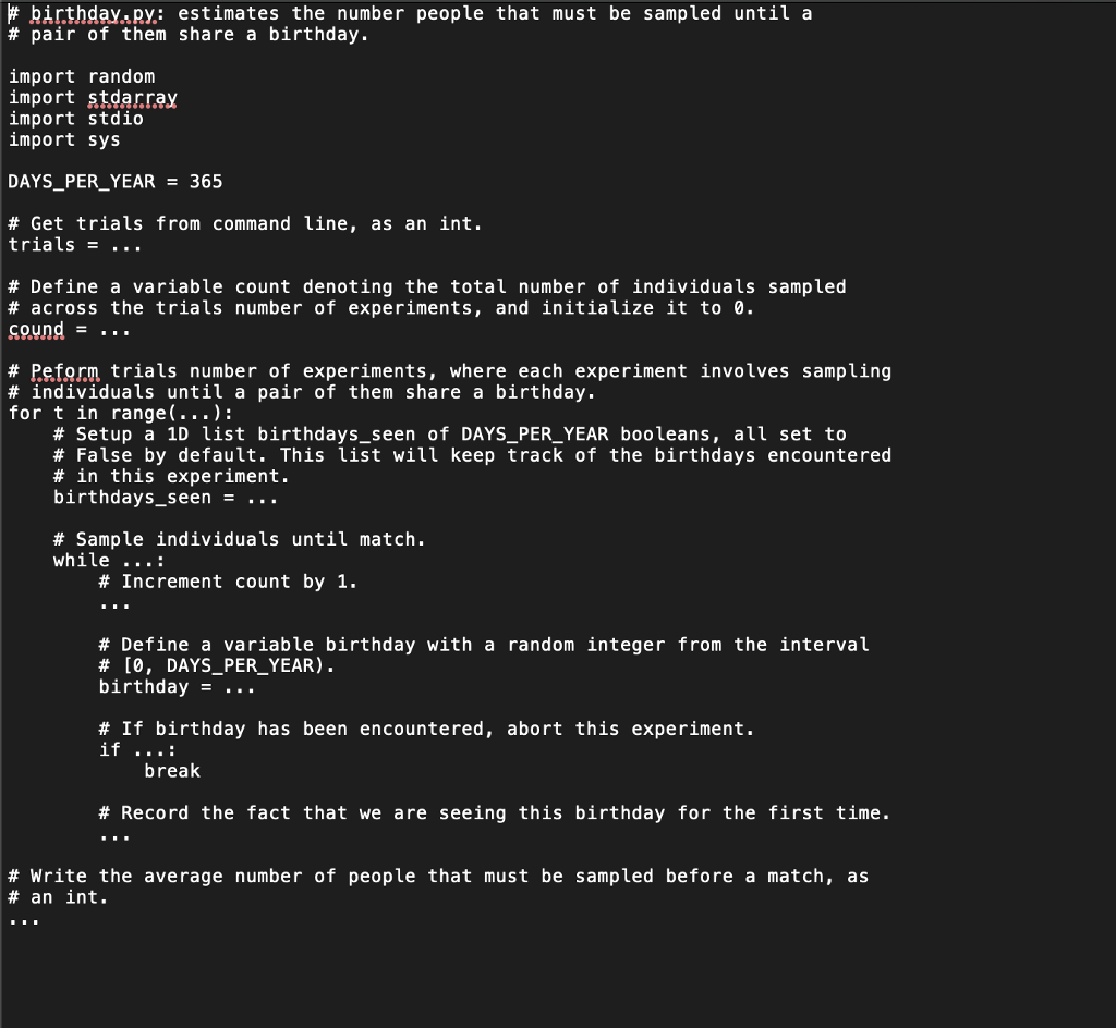 Solved Problem 4. (Birthday Problem) Suppose that people | Chegg.com