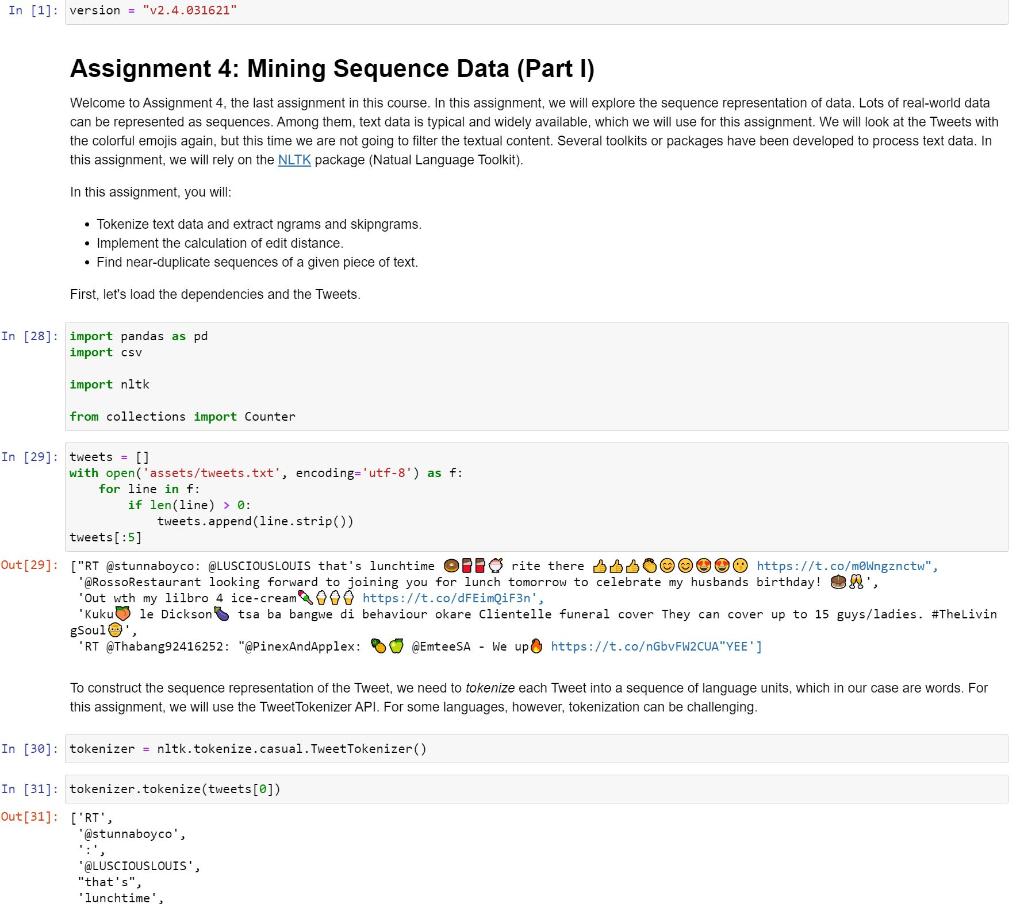 Exercise 1. Find the most frequent bigrams | Chegg.com