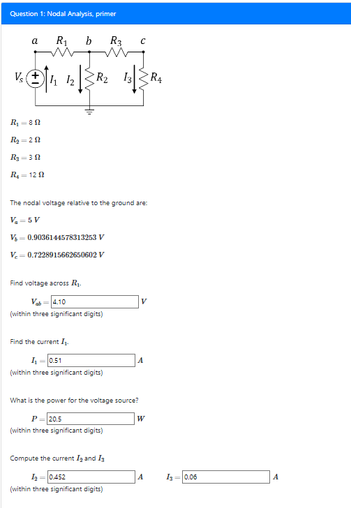 Solved Question 1: Nodal Analysis, primer | Chegg.com