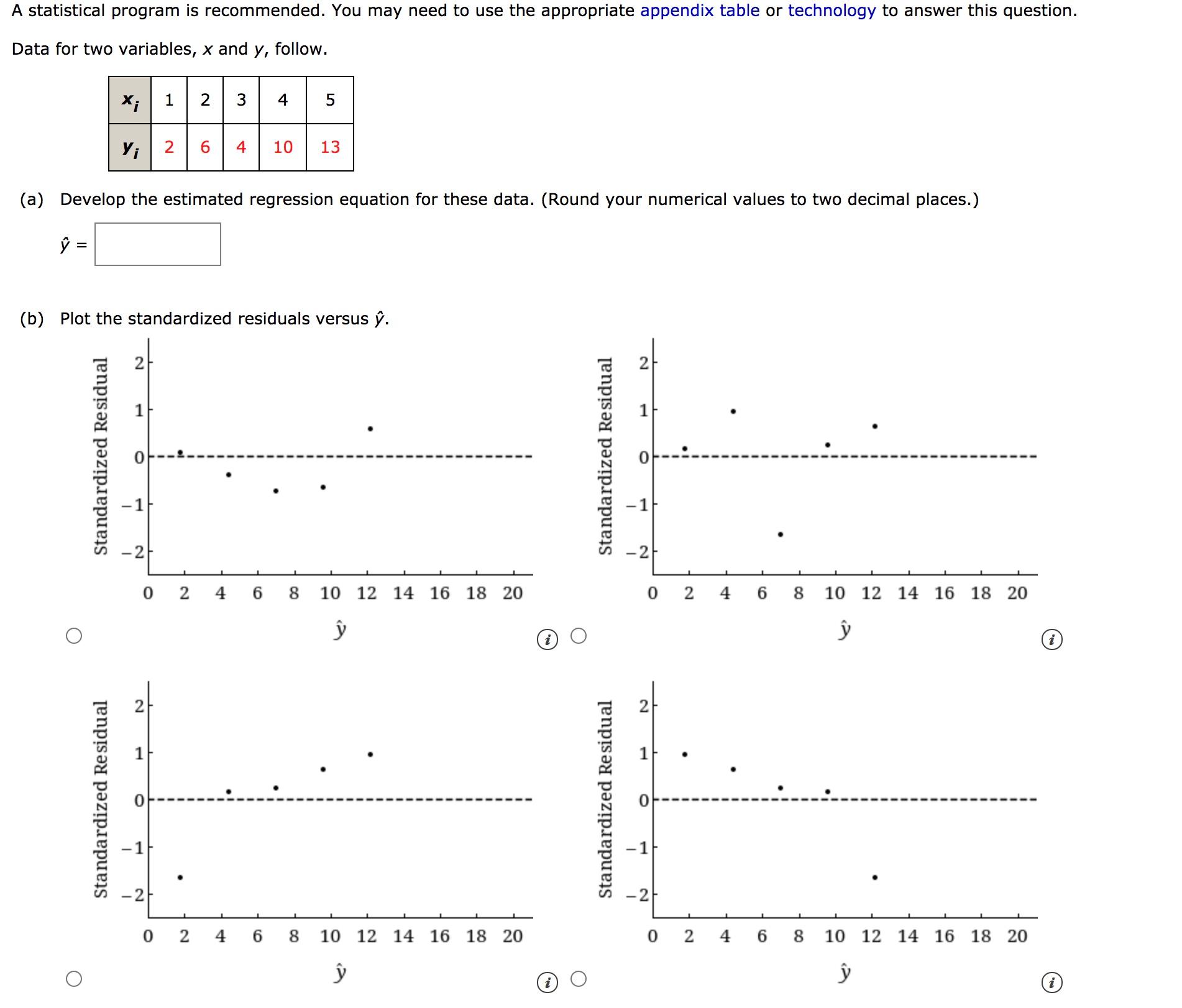 Solved A statistical program is recommended. You may need to | Chegg.com