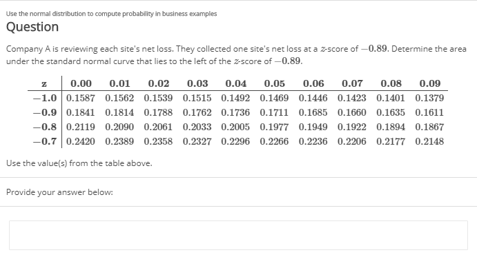 Solved Use the normal distribution to compute probability in | Chegg.com