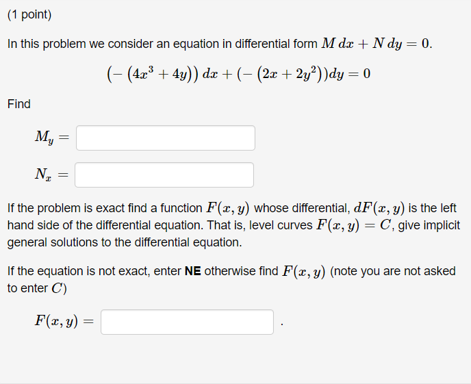 Solved In this problem we consider an equation in | Chegg.com