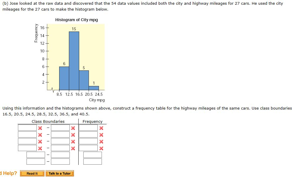 (b) Jose looked at the raw data and discovered that | Chegg.com