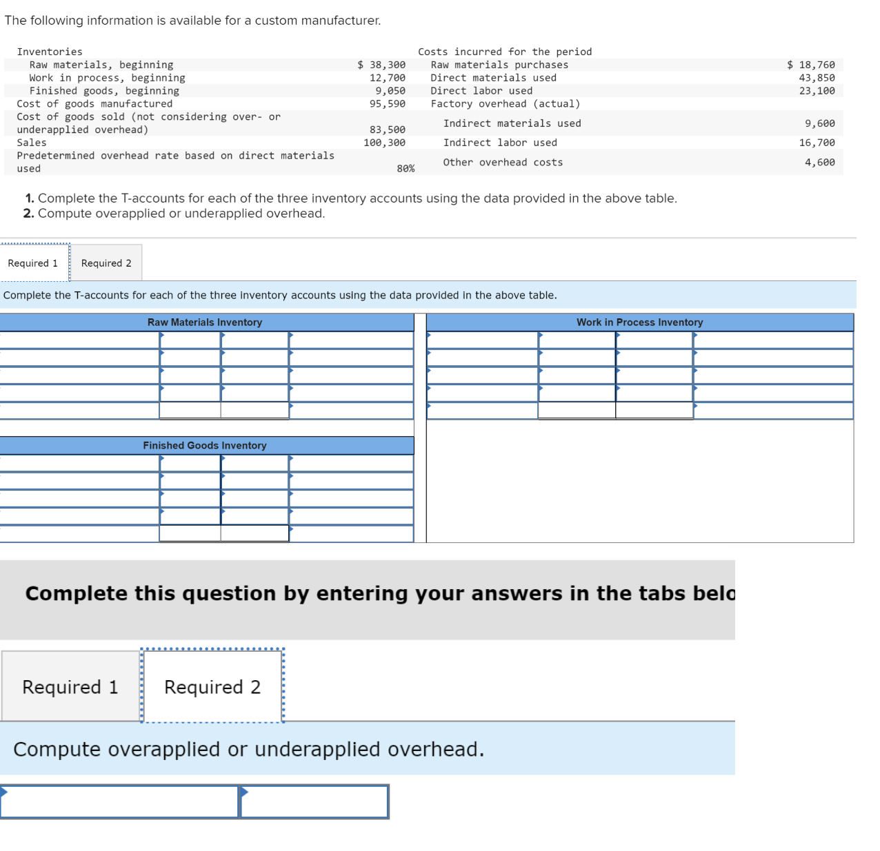 Solved Complete this question by entering your answers in | Chegg.com
