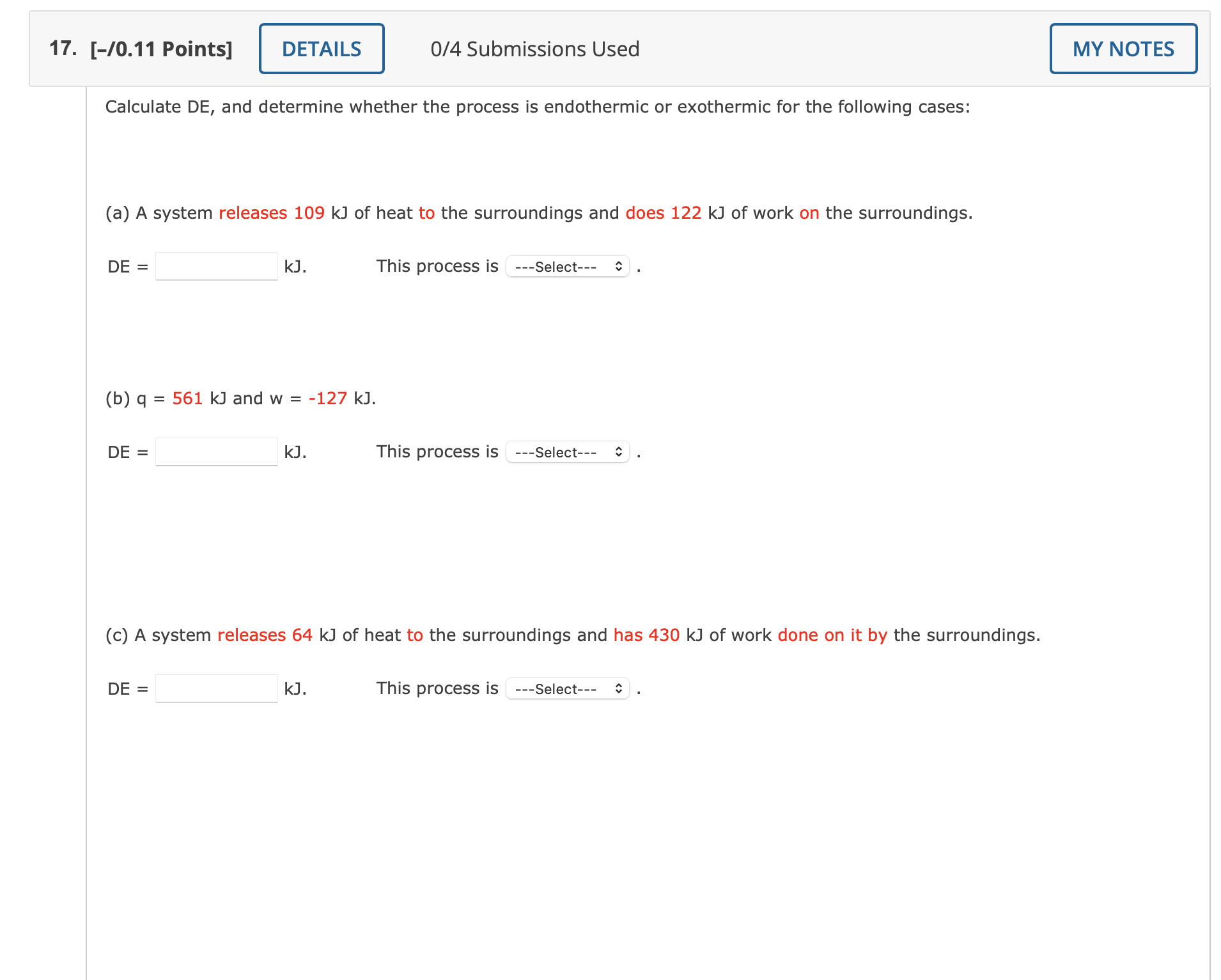 [Solved]: Calculate DE, and determine whether the process i