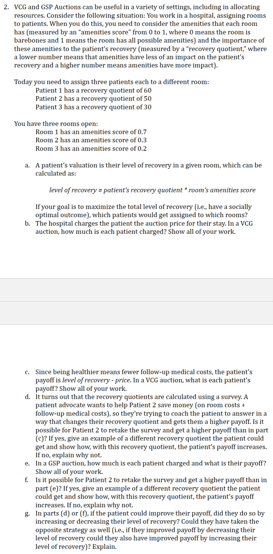 Solved VCG and GSP Auctions can be useful in a variety of | Chegg.com