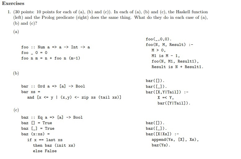 Solved 1. (30 points: 10 points for each of (a), (b) and | Chegg.com