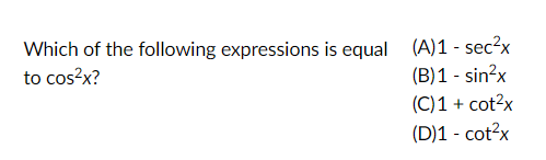 Solved Which of ﻿the following expressions is ﻿equal | Chegg.com