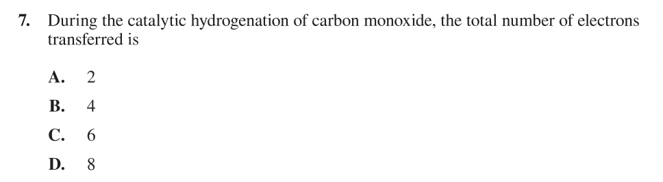 Solved 7. ﻿During the catalytic hydrogenation of carbon | Chegg.com