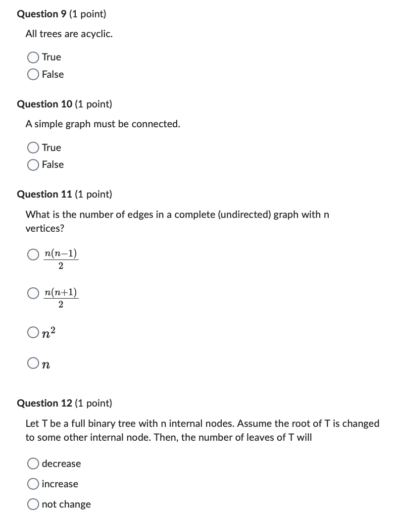 Solved A simple graph must be connected. True False Question | Chegg.com