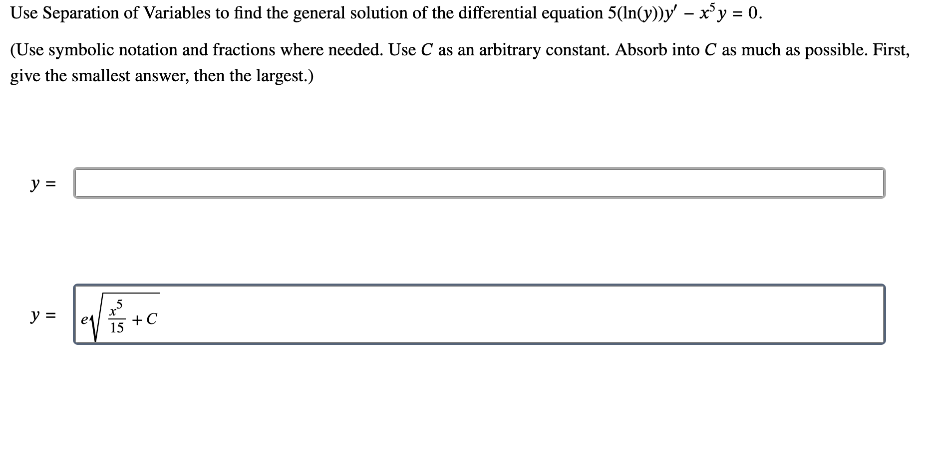 Solved Use Separation of Variables to find the general | Chegg.com