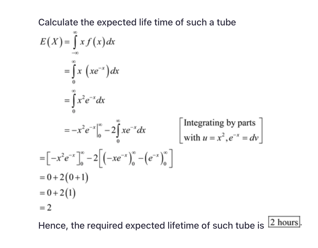 Solved 5.8. The lifetime in hours of an electronic tube is a | Chegg.com
