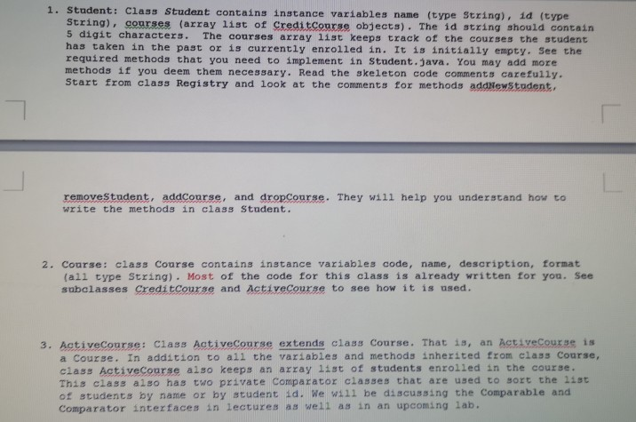 public class Course private String code; private | Chegg.com