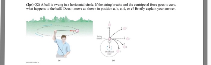 Solved A ball is swung in a horizontal circle. If the string | Chegg.com