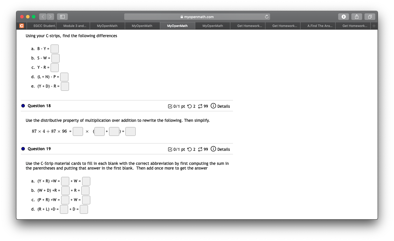 Amyopenmath.com Module 3 and 4 L... MyOpen Math Get | Chegg.com