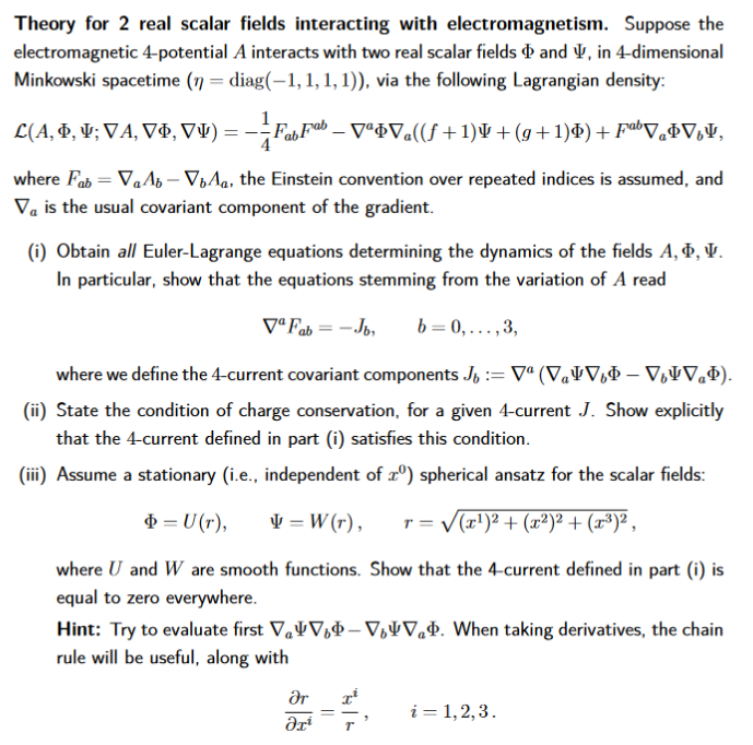 Solved Theory for 2 real scalar fields interacting with | Chegg.com