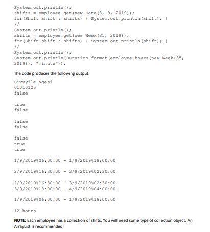 Exercise 5 [30 marks] Implement the Employee class as | Chegg.com