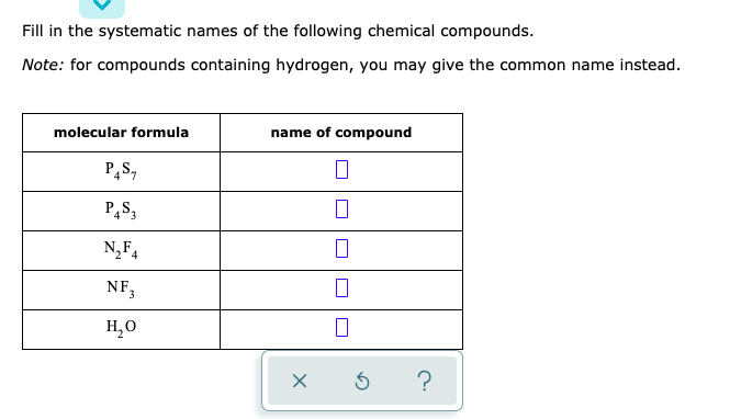 Solved Fill in the systematic names of the following | Chegg.com