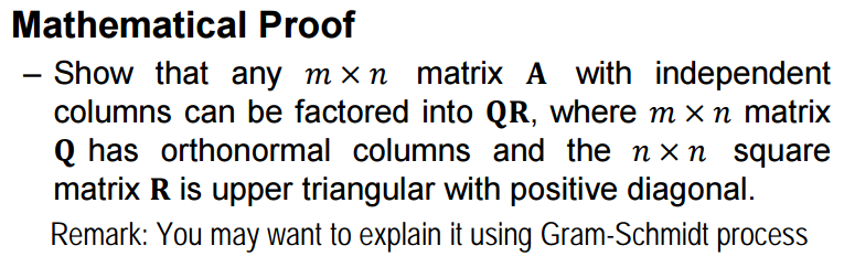 Solved Mathematical Proof - Show that any mxn matrix A with | Chegg.com