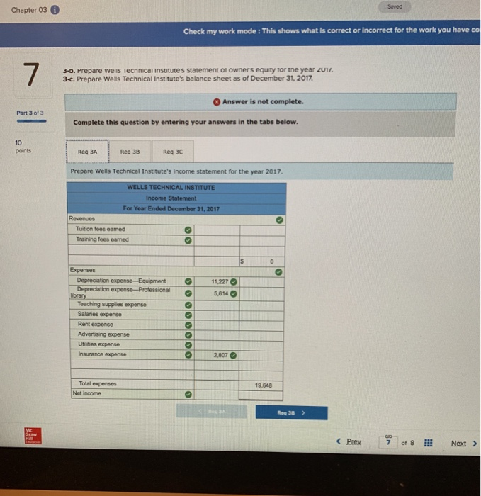 Solved Check my work mode : This shows what is correct or | Chegg.com