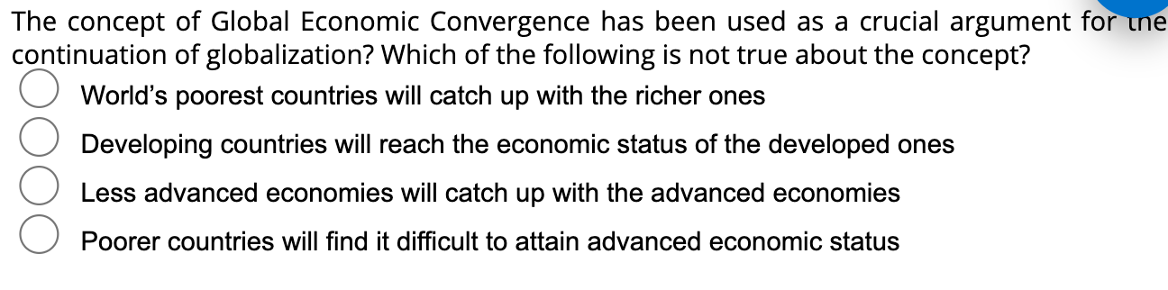 Solved The concept of Global Economic Convergence has been | Chegg.com