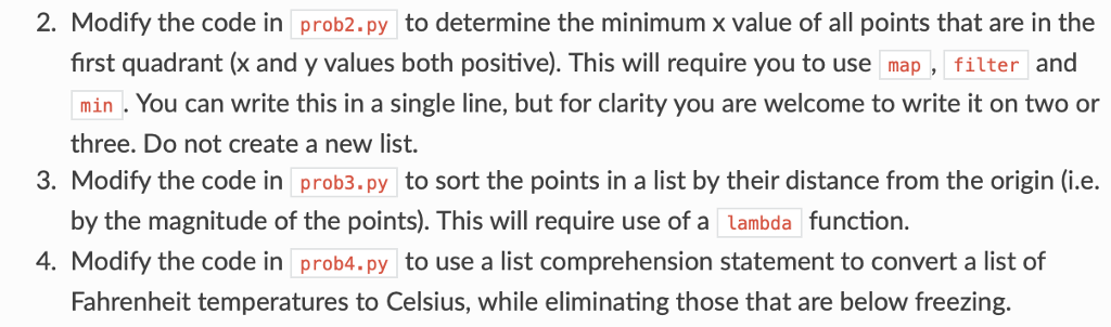 Solved PYTHON QUESTION: Each problem requires that you | Chegg.com