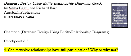 Solved Database Design Using Entity-Relationship Diagrams | Chegg.com