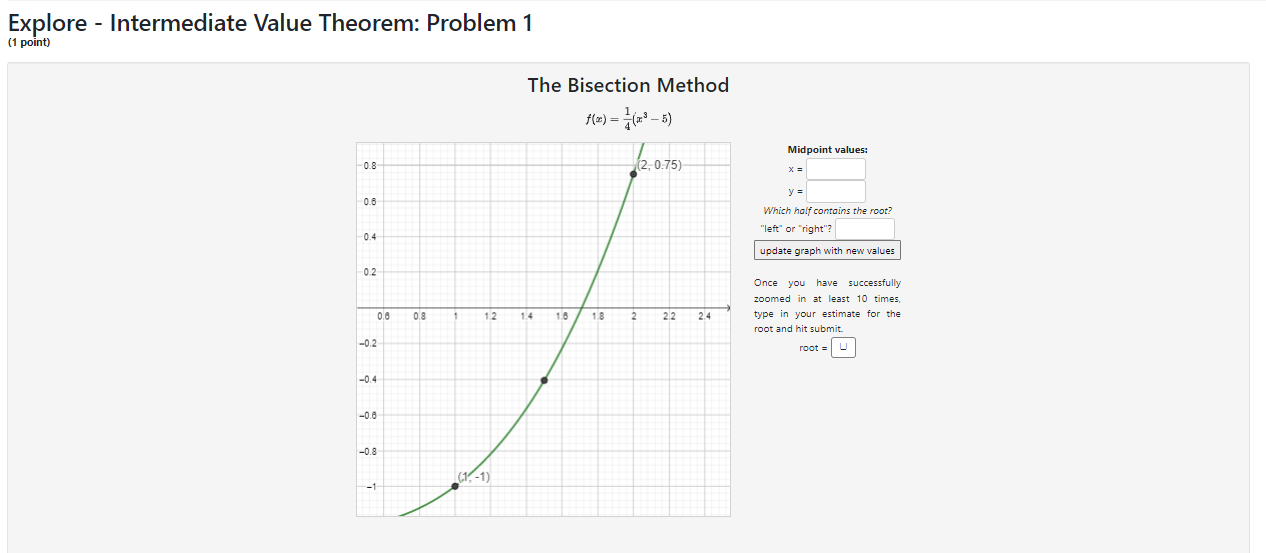 Solved Explore - Intermediate Value Theorem: Problem 1 (1 | Chegg.com