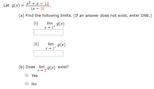 Solved Let g(x) = x2 + x - 12 X - 31 (a) Find the following | Chegg.com Solved Let g(x) = x2 + x - 12 X - 31 (a) Find the following | Chegg.com