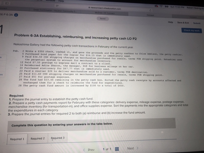 Solved 3 PM Robert Rod Help Save &Exit Submi Check my work | Chegg.com