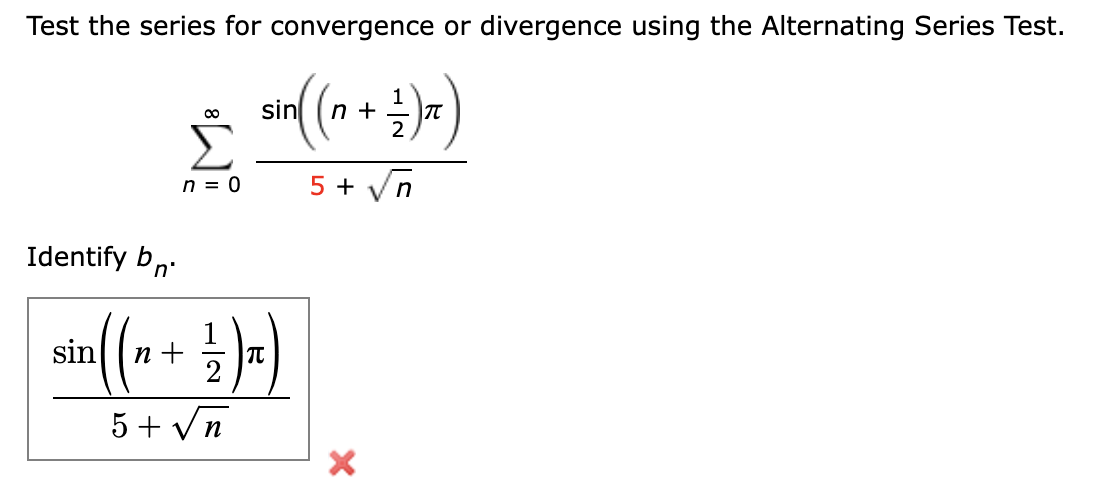 Solved Test the series for convergence or divergence using | Chegg.com