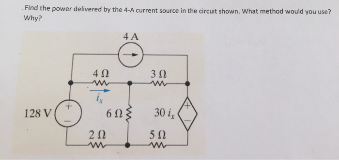Solved Find the power delivered by the 4-A current source in | Chegg.com