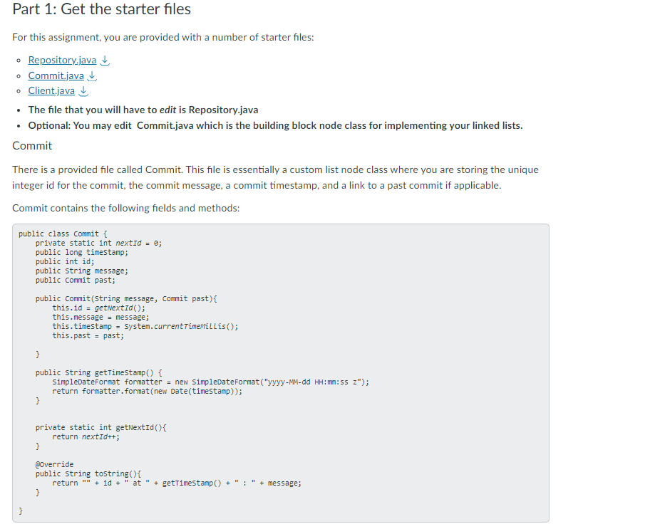 Solved Part 1: Get the starter files For this assignment, | Chegg.com