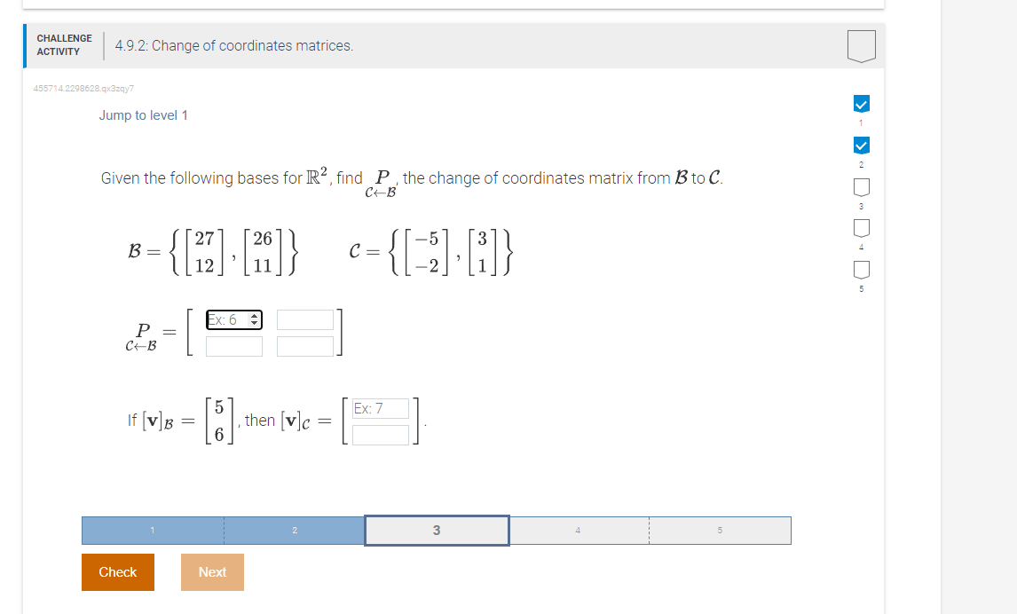 Solved Given the following bases for R2, find C←B, the | Chegg.com