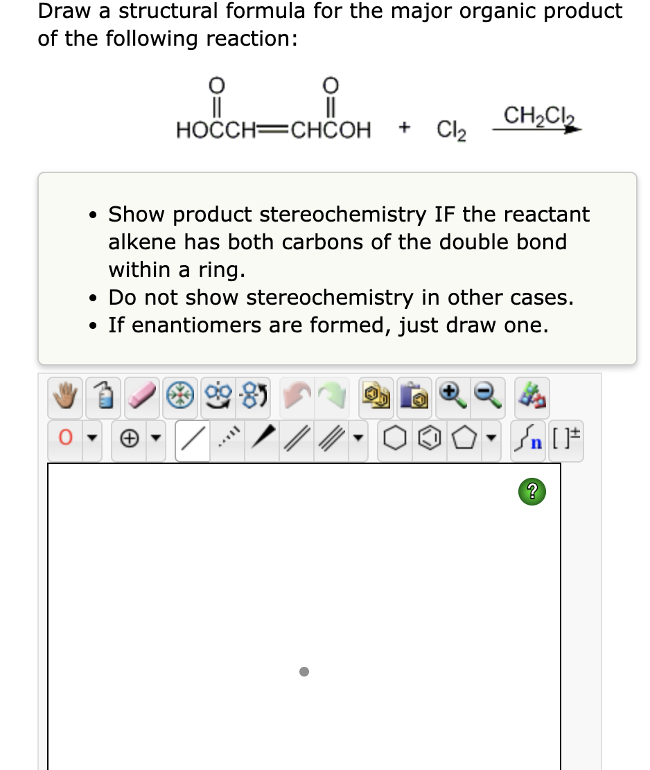 Solved Draw a structural formula for the major organic | Chegg.com