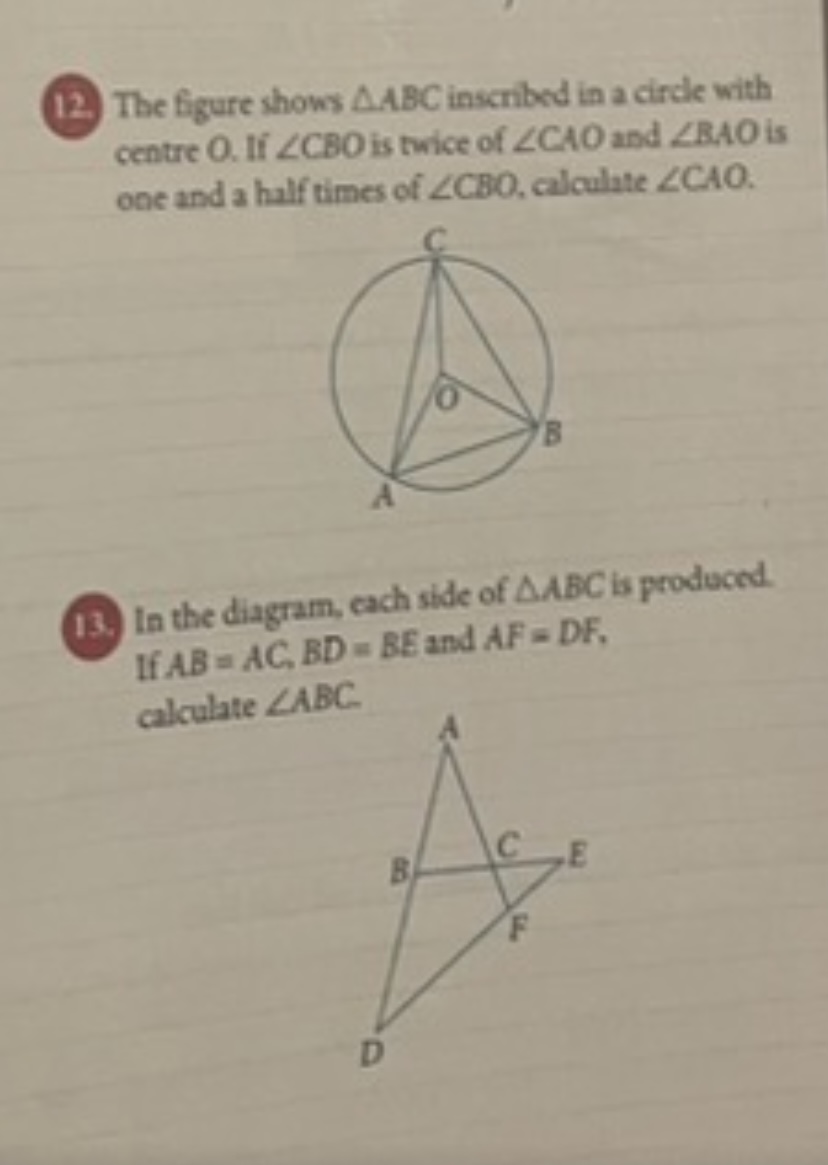 Solved Solve the unknown angles in theThe figure shows | Chegg.com