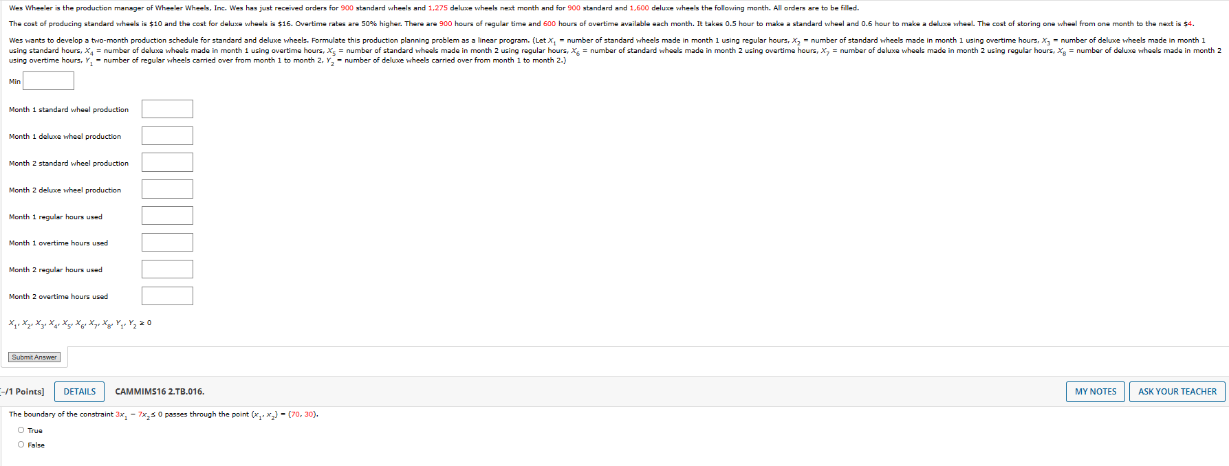 Solved Wes Wheeler is the production manager of Wheeler | Chegg.com