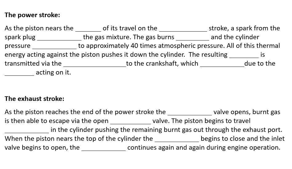 Solved The induction stroke: On the induction stroke, the | Chegg.com