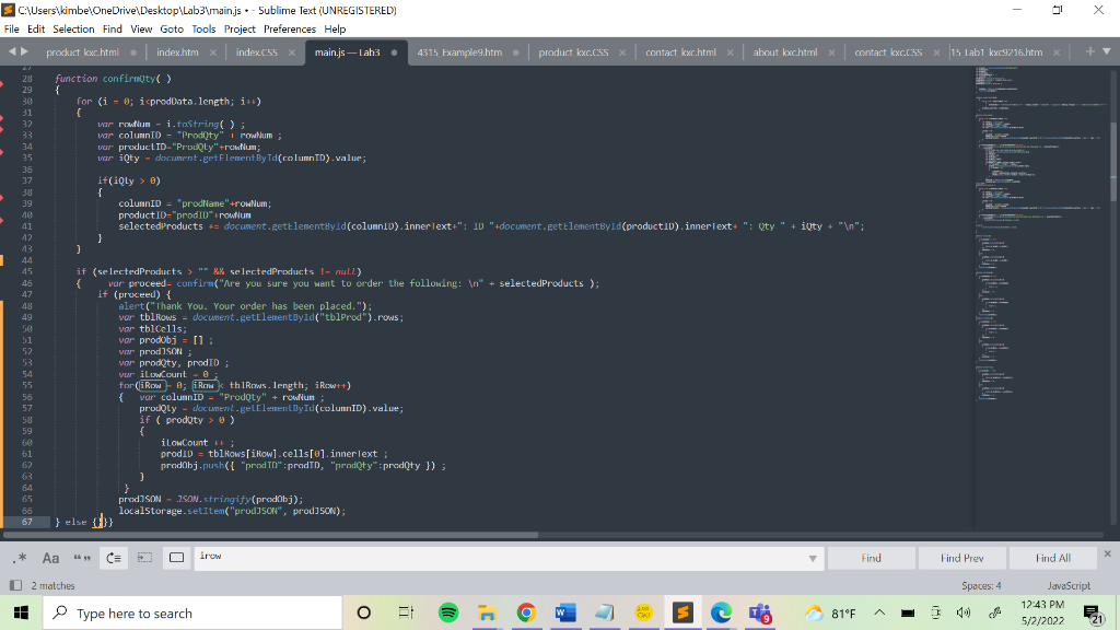 Need help writing out product quantity and product ID | Chegg.com