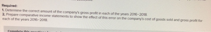 Solved Exercise 5-12 Analysis of inventory errors LO A2 | Chegg.com