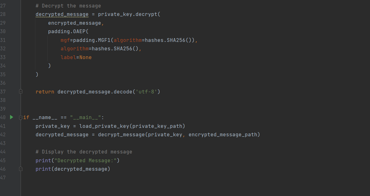 Solved Decrypt The Message Decrypted Message