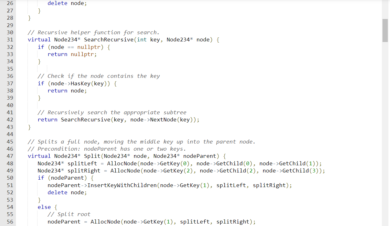 Solved In this lab, the Tree234 class is extended to support | Chegg.com
