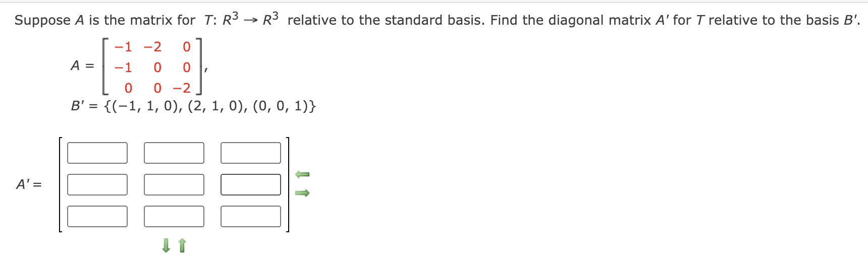 Solved Suppose A is the matrix for T:R3→R3 relative to the | Chegg.com