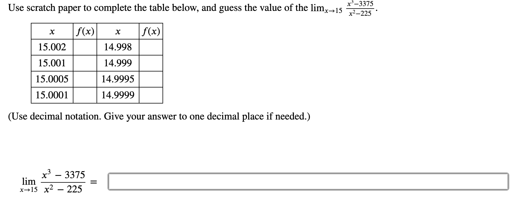 Solved Use scratch paper to complete the table below, and | Chegg.com