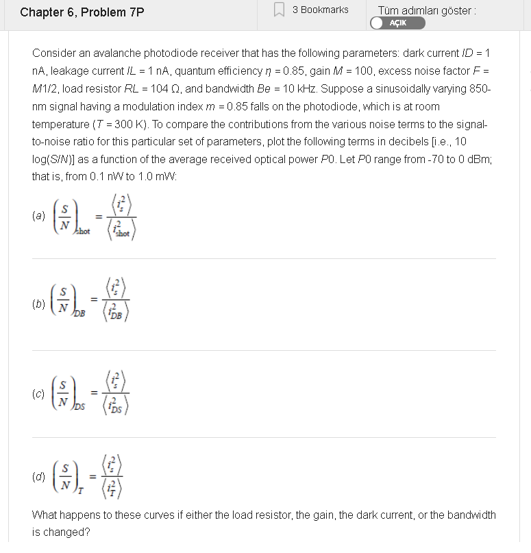Chapter 6, Problem 7P 3 Bookmarks Tüm adımları göster | Chegg.com