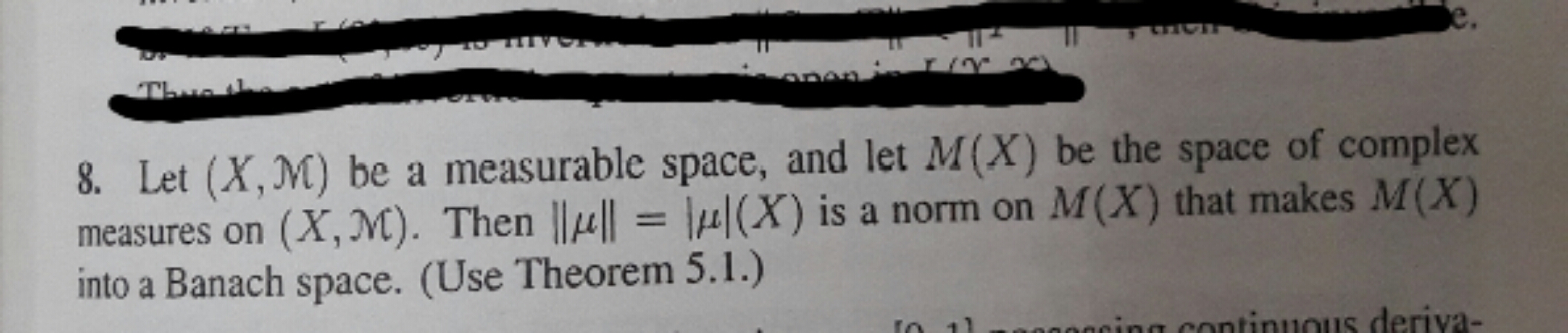 Solved 8. Let (X,M) be a measurable space, and let M(X) be | Chegg.com