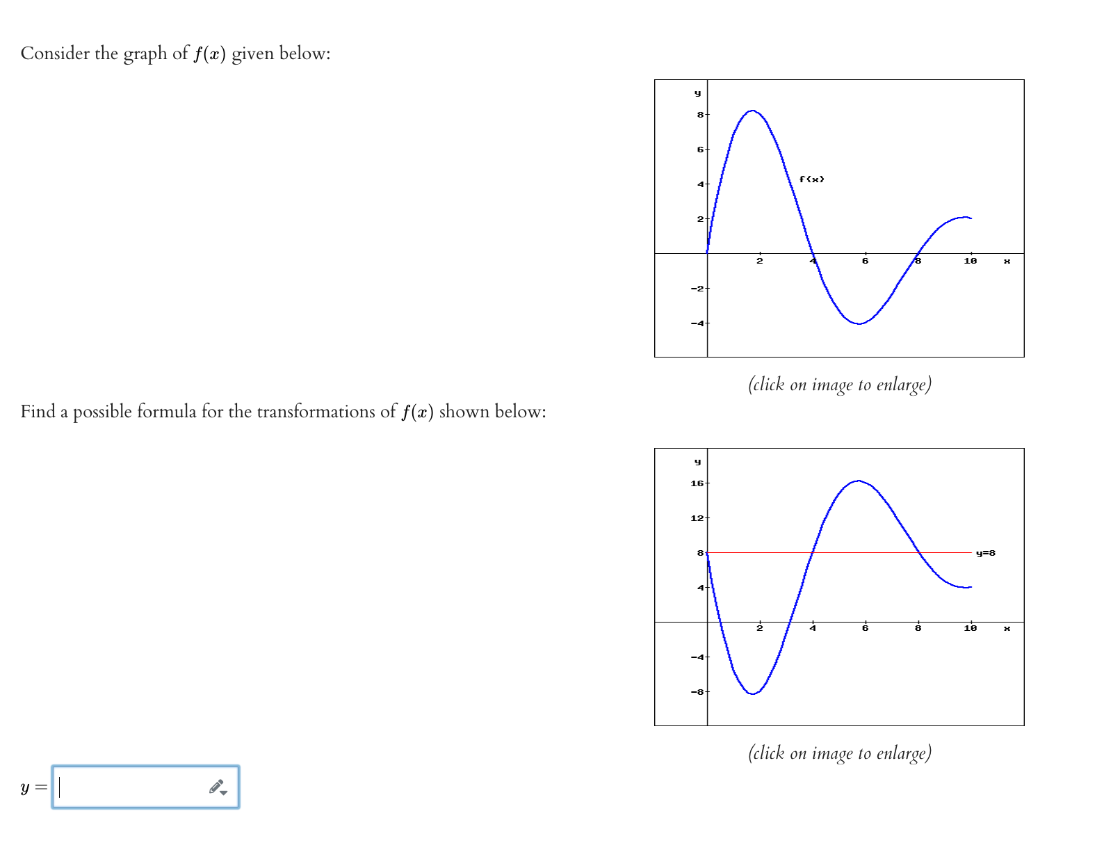 Solved Consider the graph of f(x) given below: (click on | Chegg.com
